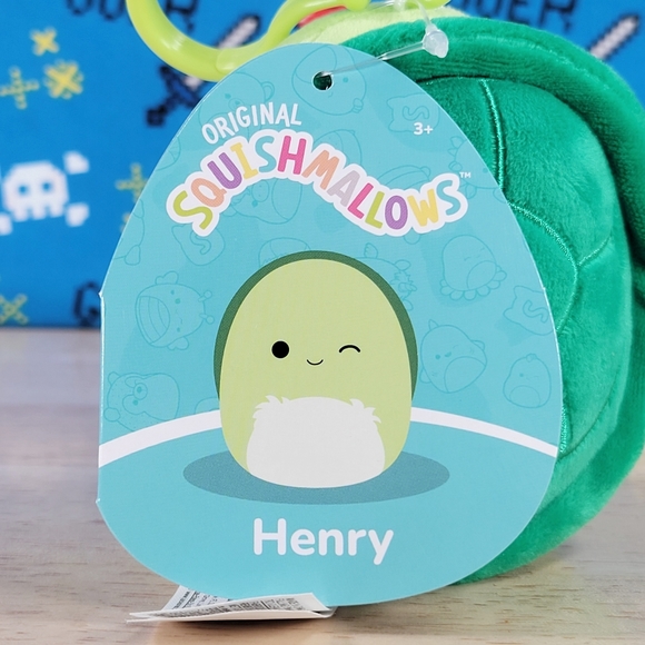 Squishmallows | Toys | Squishmallow Henry The Turtle 3 Clip Keychain ...
